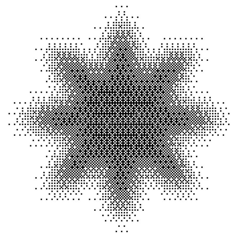 Pixel Abstract Shape Gradient Art Halftone Style Stock Vector ...