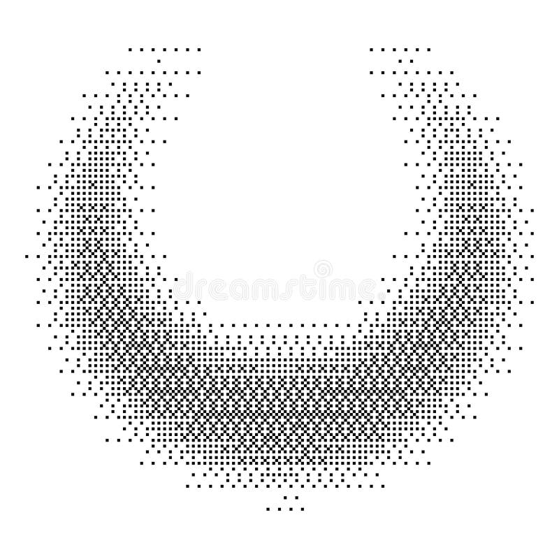 Pixel Abstract Shape Gradient Art Halftone Style Stock Vector ...