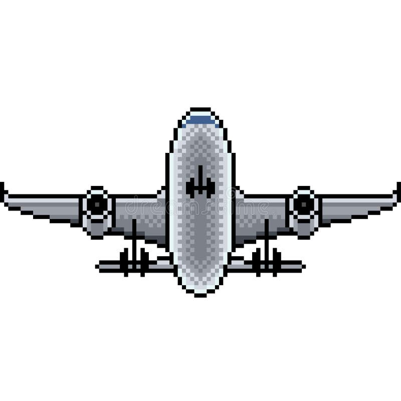 Vector pixel art jet plane stock vector. Illustration of weapon - 109521367