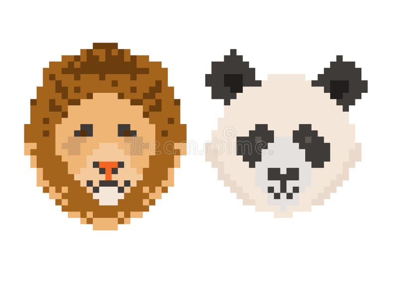 Pixel animals icon stock vector. Illustration of wild - 120855031