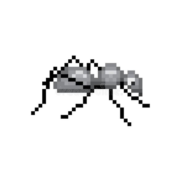 Pixel Ant, Vector Illustration Stock Vector - Illustration of cartoon ...