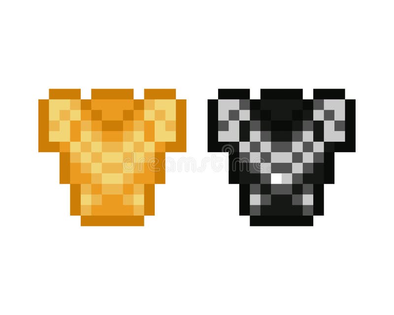 Pixel Armor Image. for Game Asset Vector Illustration Stock Vector ...