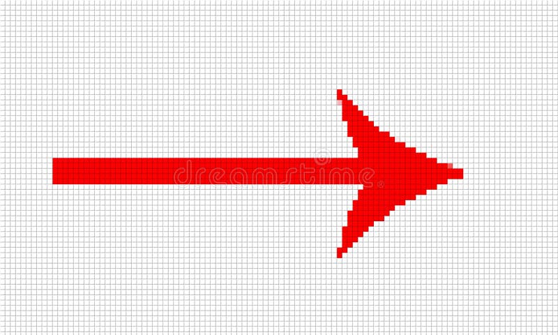 Pixel arrow stock illustration. Illustration of graphic - 42595103