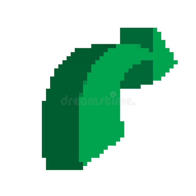 Pixel Arrow Icon 8 Bit Computing Pointer Retro Style Directional Cursor Bit Arrow Stock