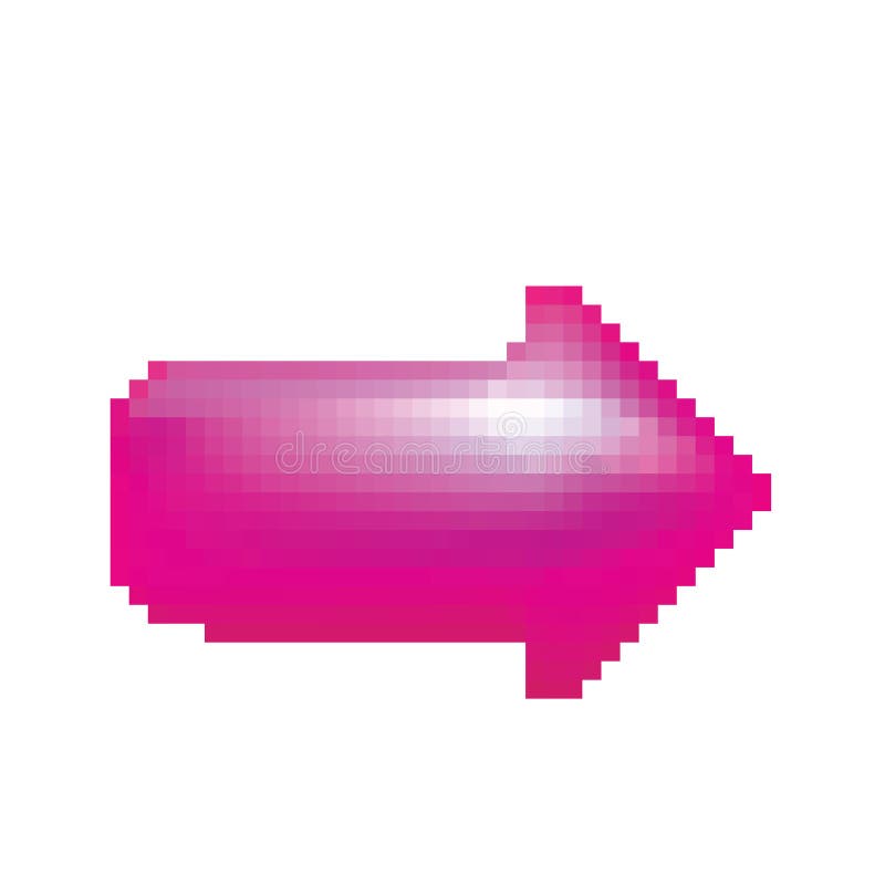 Pixel Arrow Icon, 8 Bit Computing Pointer, Retro Style Directional ...