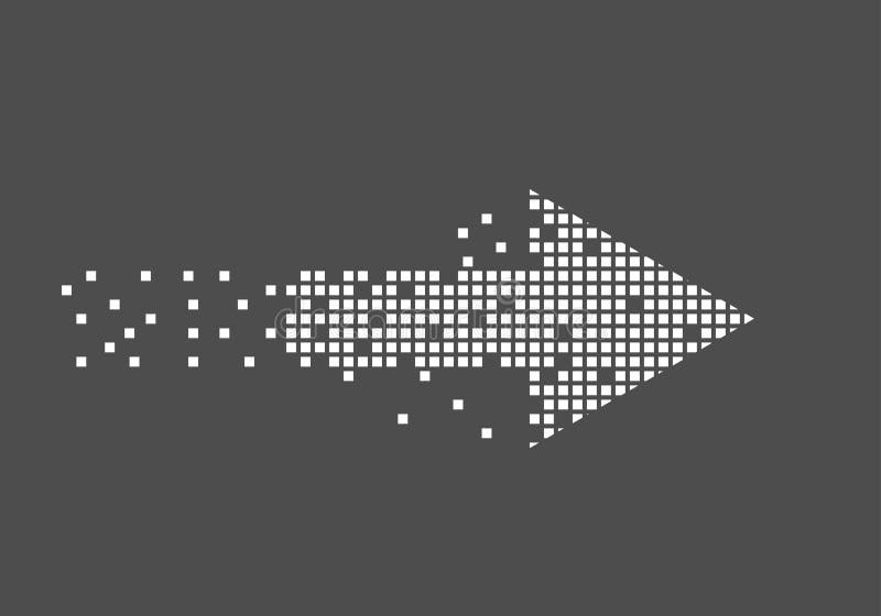 Pixel Arrow, Isolated Graphic Element Stock Vector - Illustration of ...