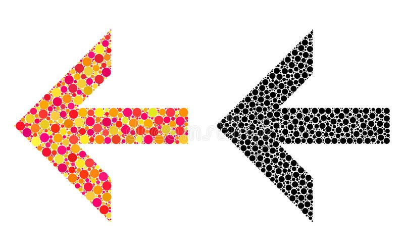 Pixel Arrow Left Mosaic Icons Stock Vector - Illustration of dotted ...