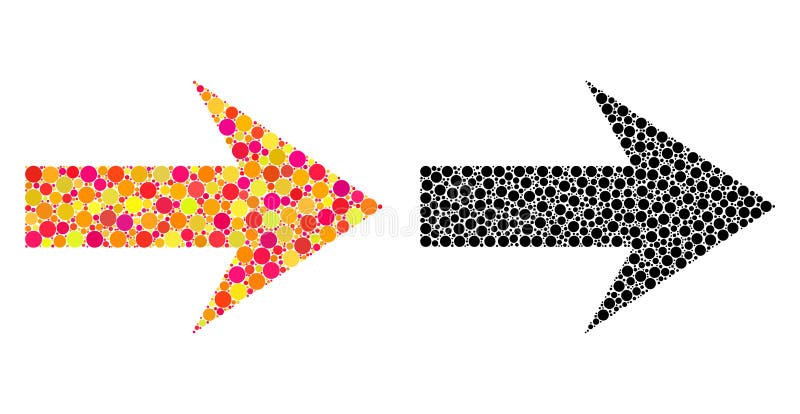 Pixel Arrow Right Mosaic Icons Stock Vector - Illustration of icon ...