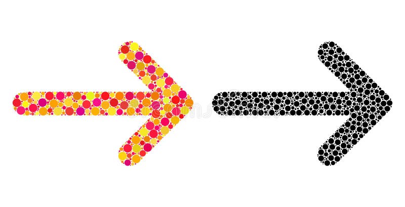 Pixel Arrow Right Mosaic Icons Stock Vector - Illustration of arrow ...