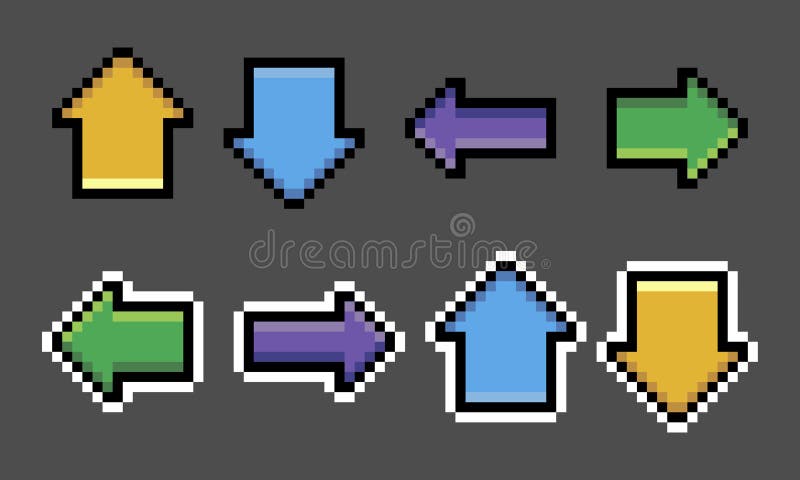 Pixel arrow vector stock vector. Illustration of icon - 216902430