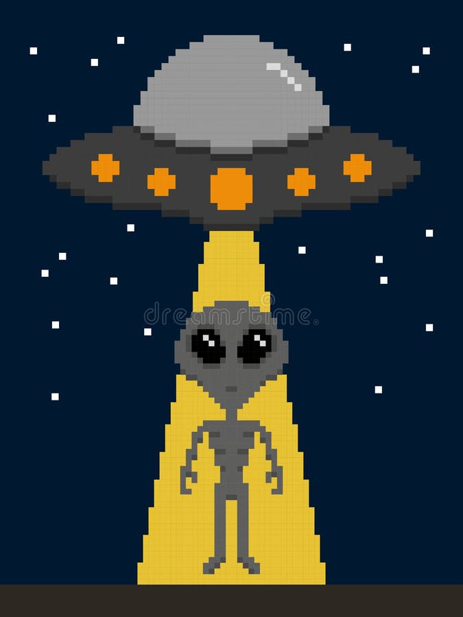 Pixel art alien stock vector. Illustration of clip, arcade - 174878956