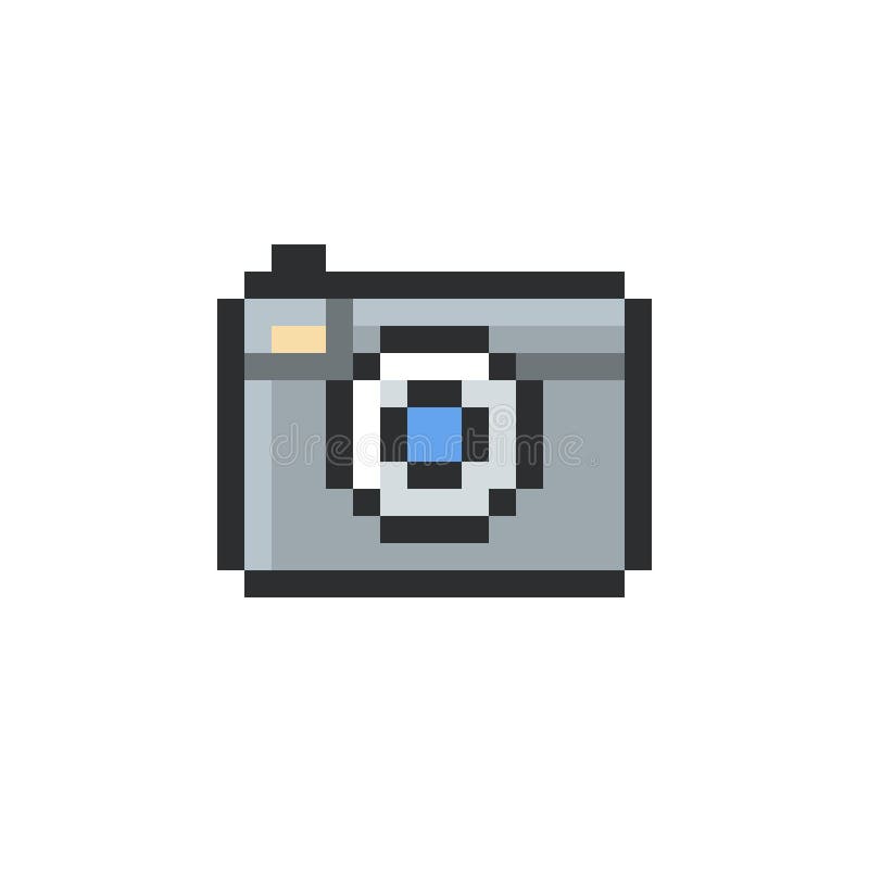 Pixel art a analog camera stock vector. Illustration of diagram - 254027378