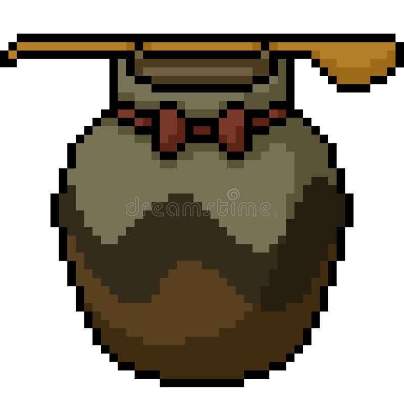 Pixel art ancient clay jay stock vector. Illustration of vector - 268477331