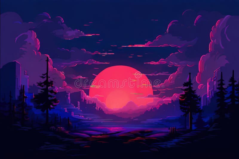 Pixel Art Animations Inspired by Moving Light Sources Stock Image ...