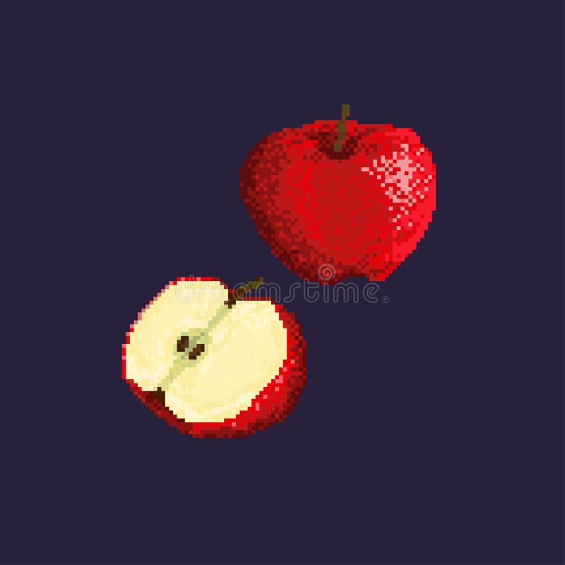 Pixel Art Apple Stock Illustrations – 900 Pixel Art Apple Stock ...