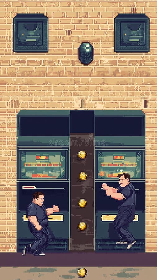 Pixel Art Arcade Game Set with Characters Coins and Enemy Sprites ...