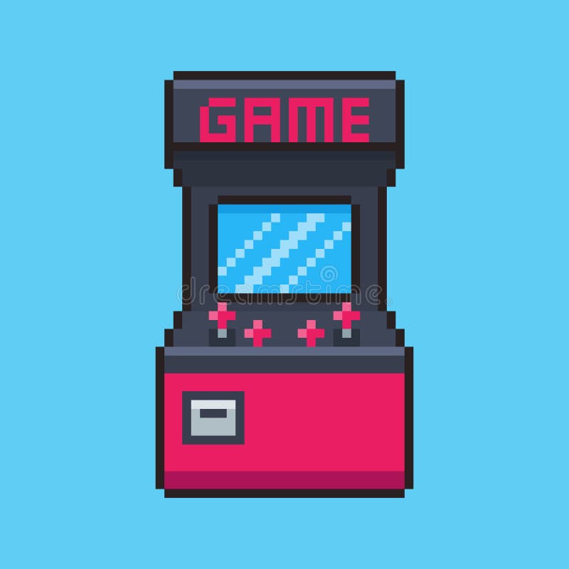 Pixel Art Arcade Machine Game Asset Design Stock Vector - Illustration ...