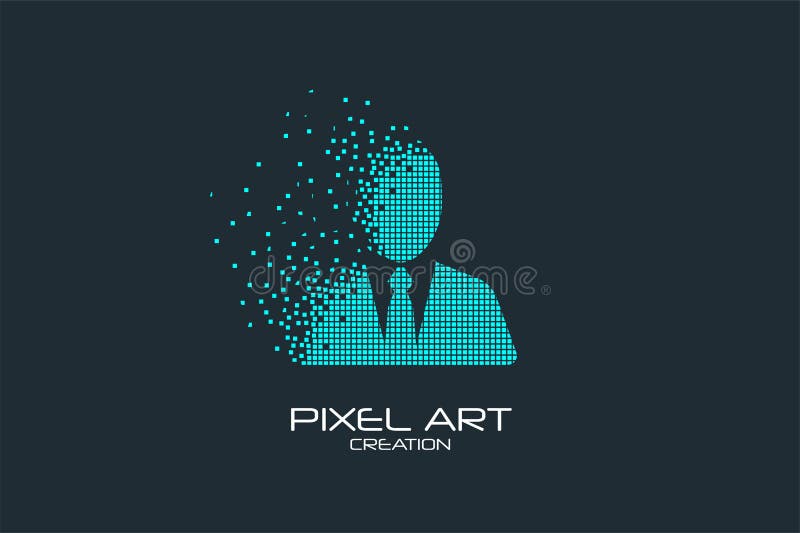 Pixel Art of the Avatar Logo. Stock Vector - Illustration of ...
