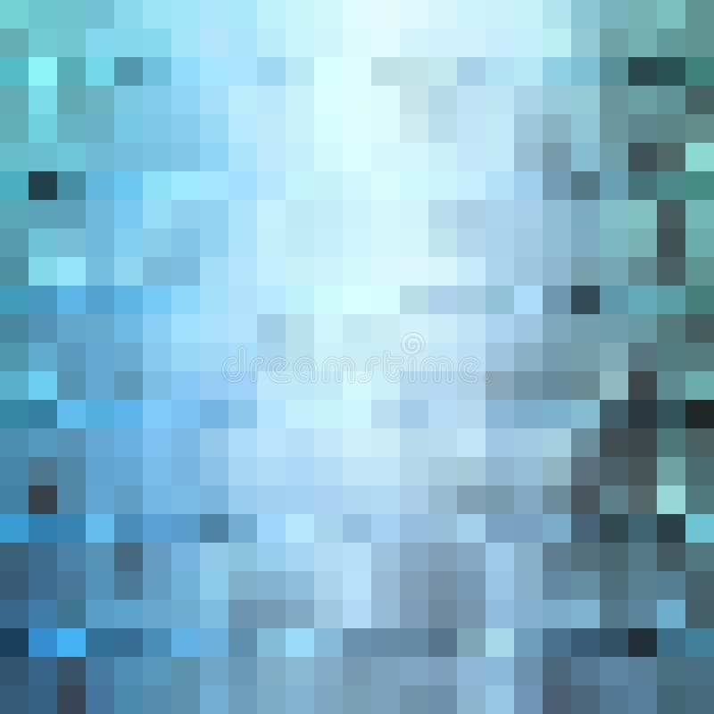 Pixel Art Background. Vector Illustration. Abstract Blue Square Pixel ...