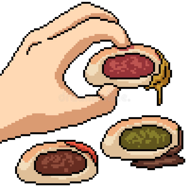 Pixel Art Bakery Bread Snack Stock Vector - Illustration of doodle ...