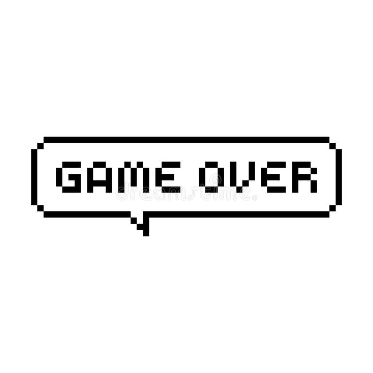 Pixel Art Game Over Sign Stock Illustrations – 410 Pixel Art Game Over ...
