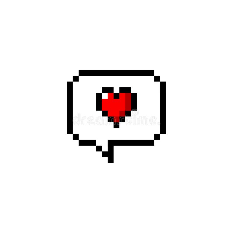 Pixel Art 8-bit Retro Game Style Speech Bubbles Set with Text. Follow ...