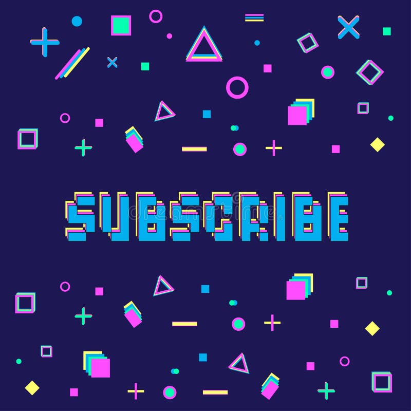 Subscribe, Pixel Art 8-bit Retro Game Style Speech Bubbles Set with ...