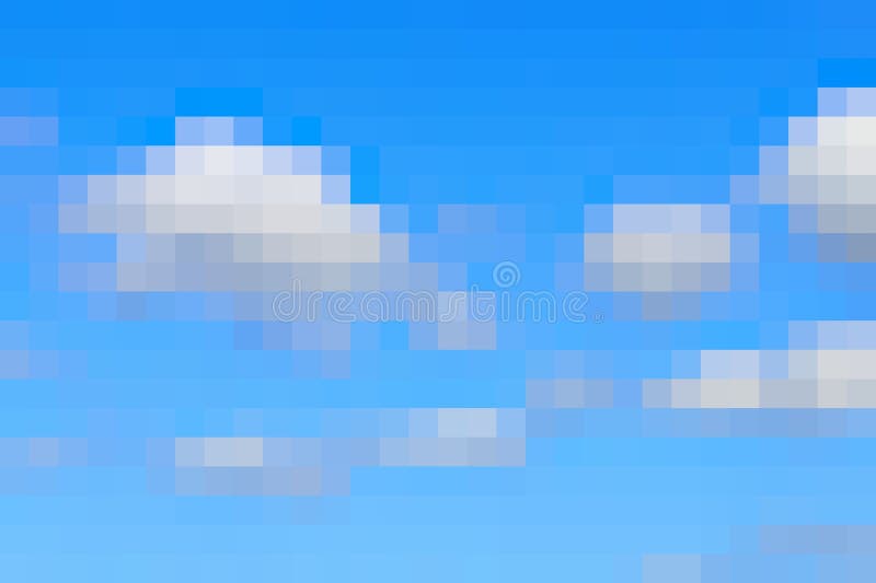 Retro Video Game Pixel Art Sky Texture Stock Illustration ...