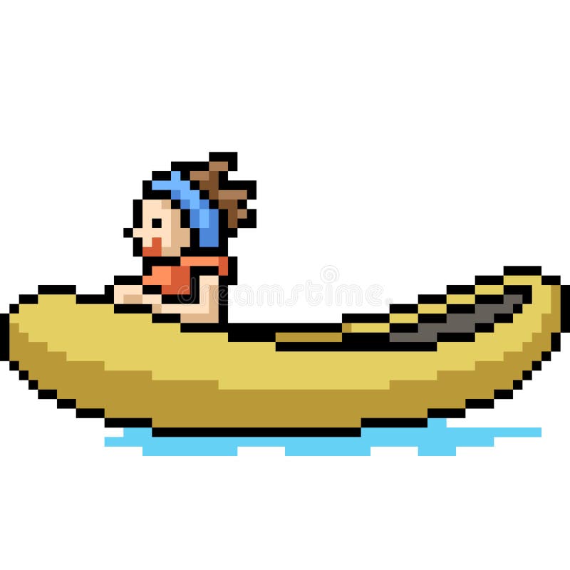 Pixel Art of Boat Chilling Holiday Stock Vector - Illustration of ...