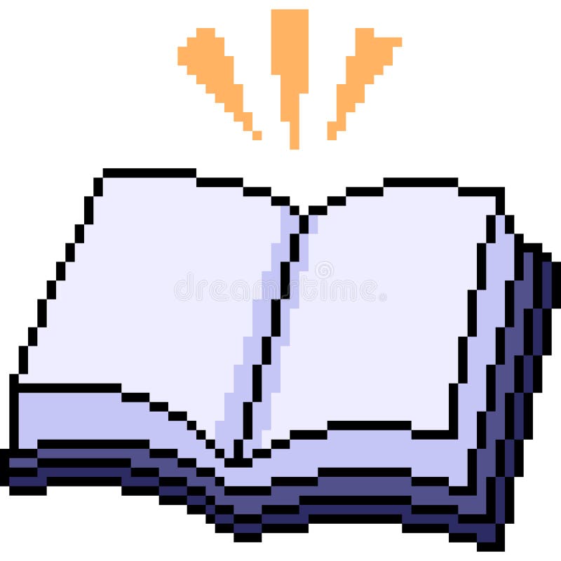 Pixel Art of Book Page Blank Stock Vector - Illustration of transparent ...