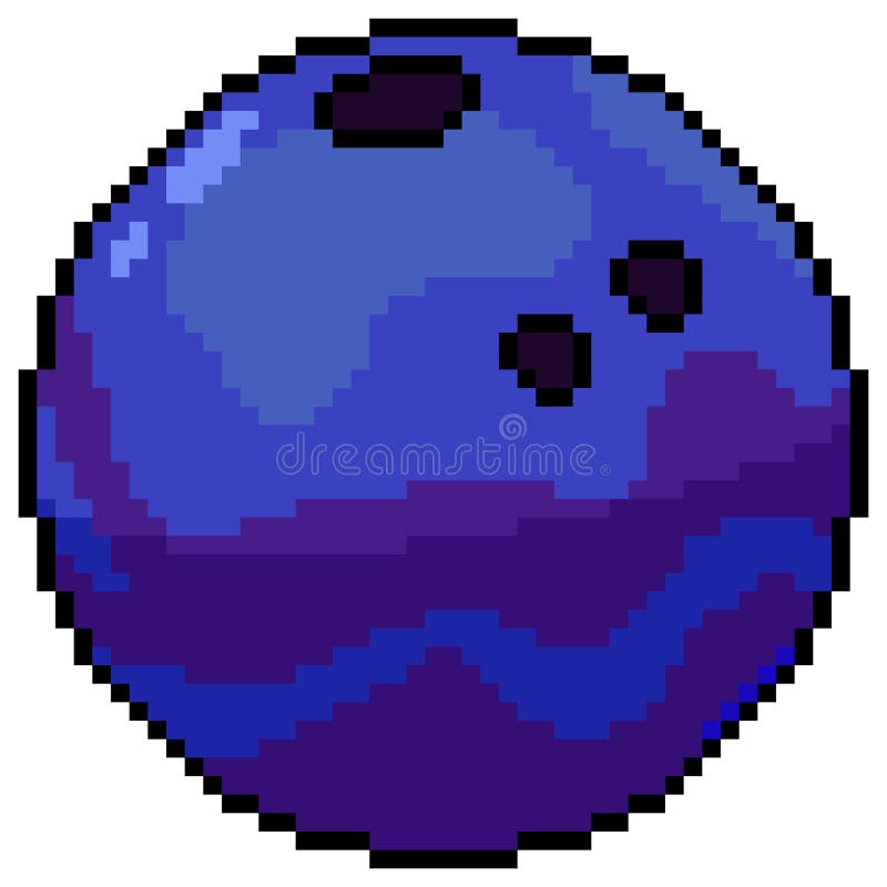 Pixel Art Bowling Ball Round Stock Vector - Illustration of blue, cute ...