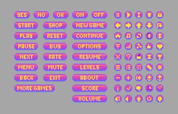 Pixel Art Buttons Stock Illustrations – 1,353 Pixel Art Buttons Stock Illustrations, Vectors ...