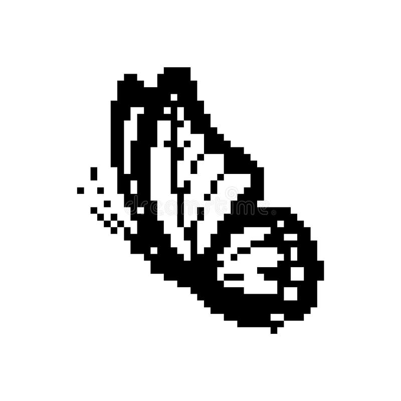 Pixel Art Butterfly. Animal Vector Illustration Stock Photo ...