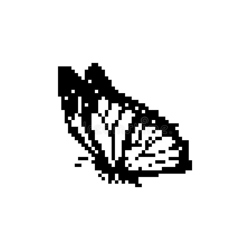 Pixel Art Butterfly. Animal Vector Illustration Stock Image ...