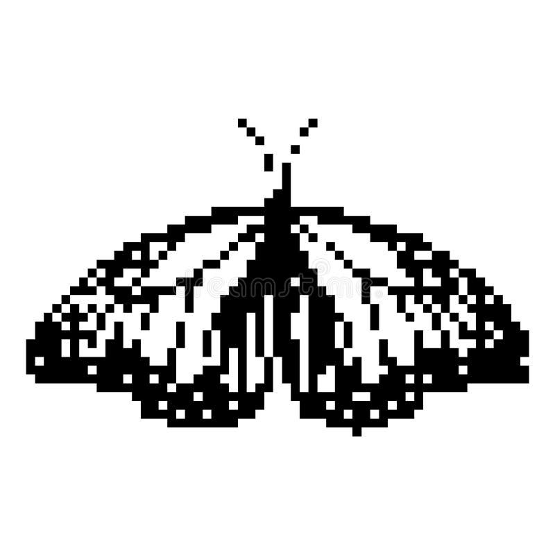 Pixel Art Butterfly. Animal Vector Illustration Stock Photo ...