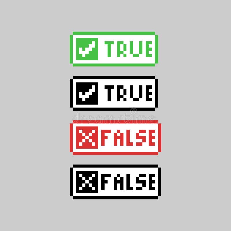 True False Button Vector Set Stock Illustrations – 329 True False ...