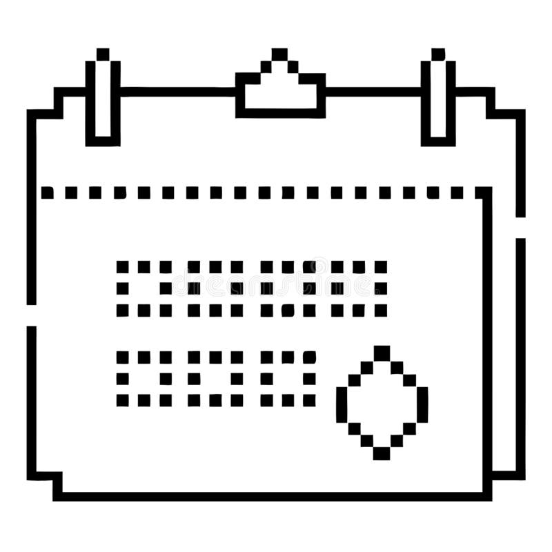 Calendar on Display with Pixel Art Style, Suitable for Planning and ...