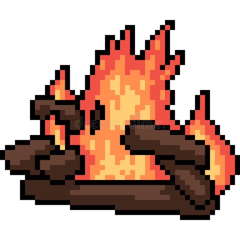 Campfire Pixel Art Stock Illustrations – 132 Campfire Pixel Art Stock ...