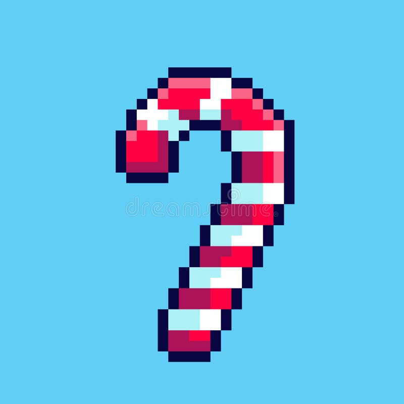 Pixel Art Candy Cane Stock Illustrations – 108 Pixel Art Candy Cane ...
