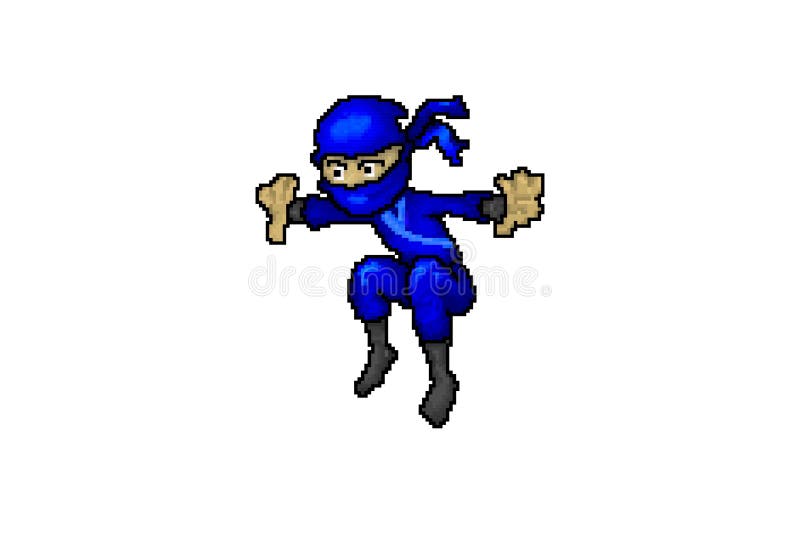 Pixel Art Cartoons Charakter Ninjas , Ninja Warrior , Ninja ...