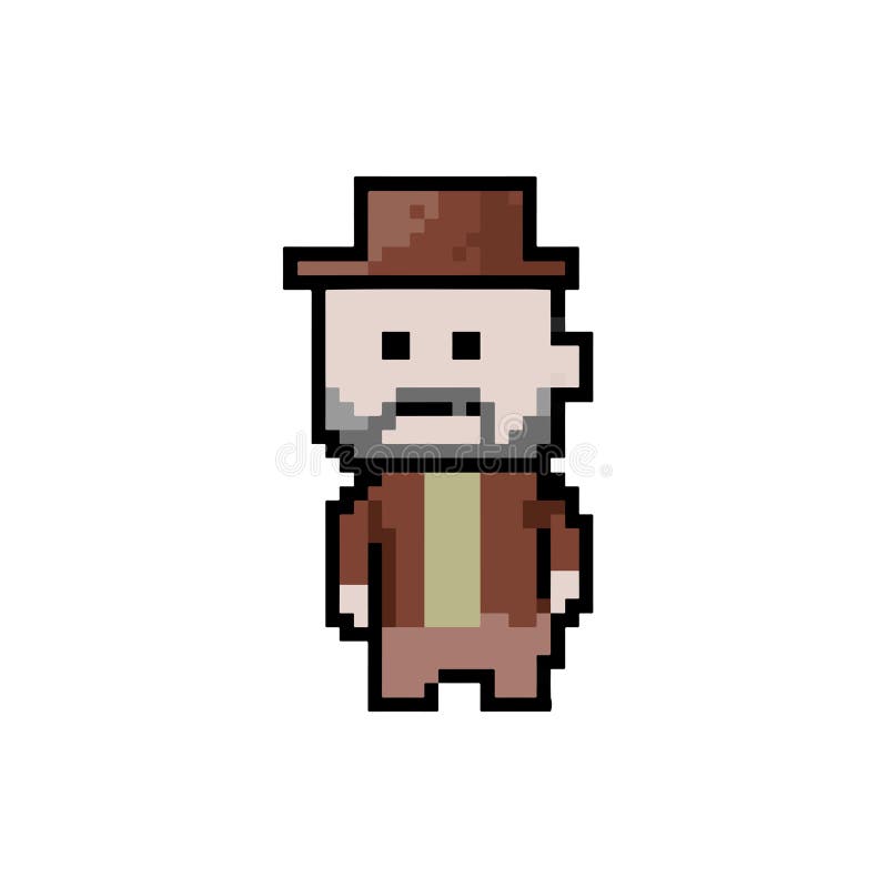 Pixel Art Characters, Pixel Art People Isolated Design. Vector ...