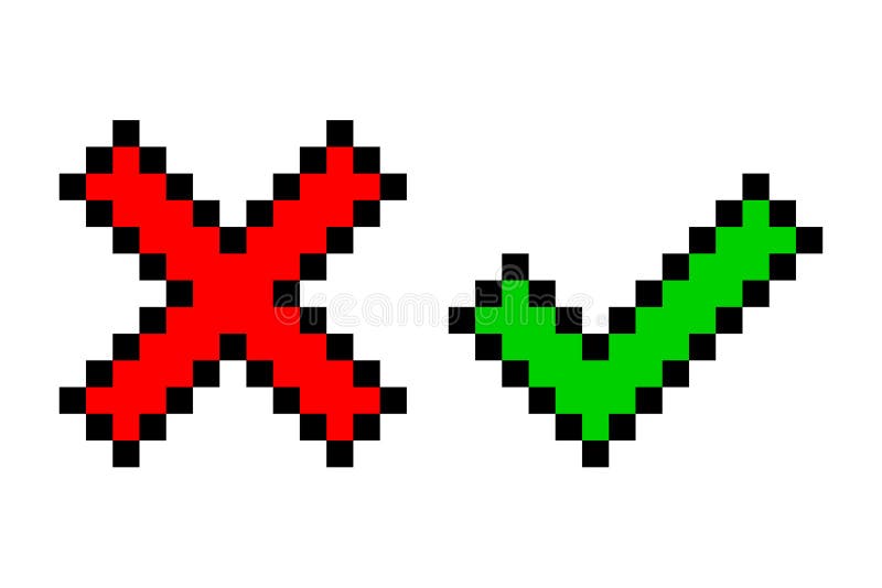 Check Mark Pixel Art Stock Illustrations – 314 Check Mark Pixel Art ...