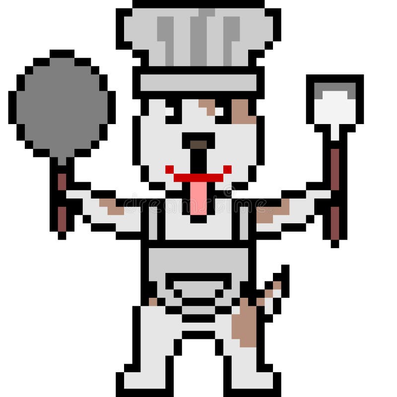 Pixel Art Chef. Vector Illustration Decorative Design Stock Vector ...