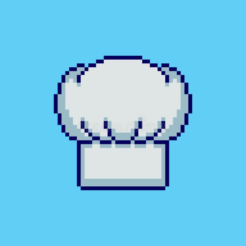 Pixel Art Chef Hat Game Asset Design Stock Vector - Illustration of ...