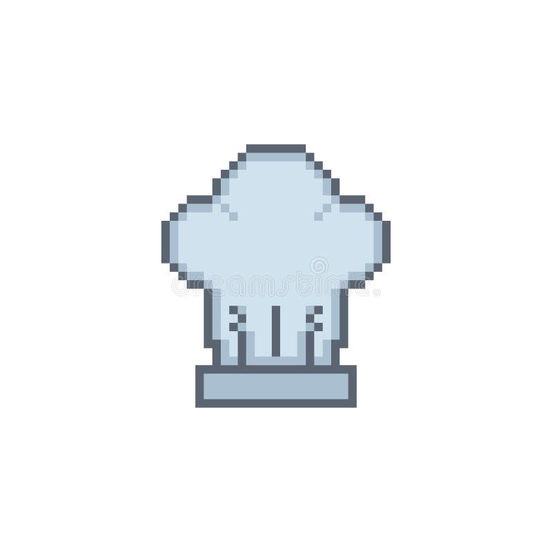 Pixel art chef hat icon. stock illustration. Illustration of design ...