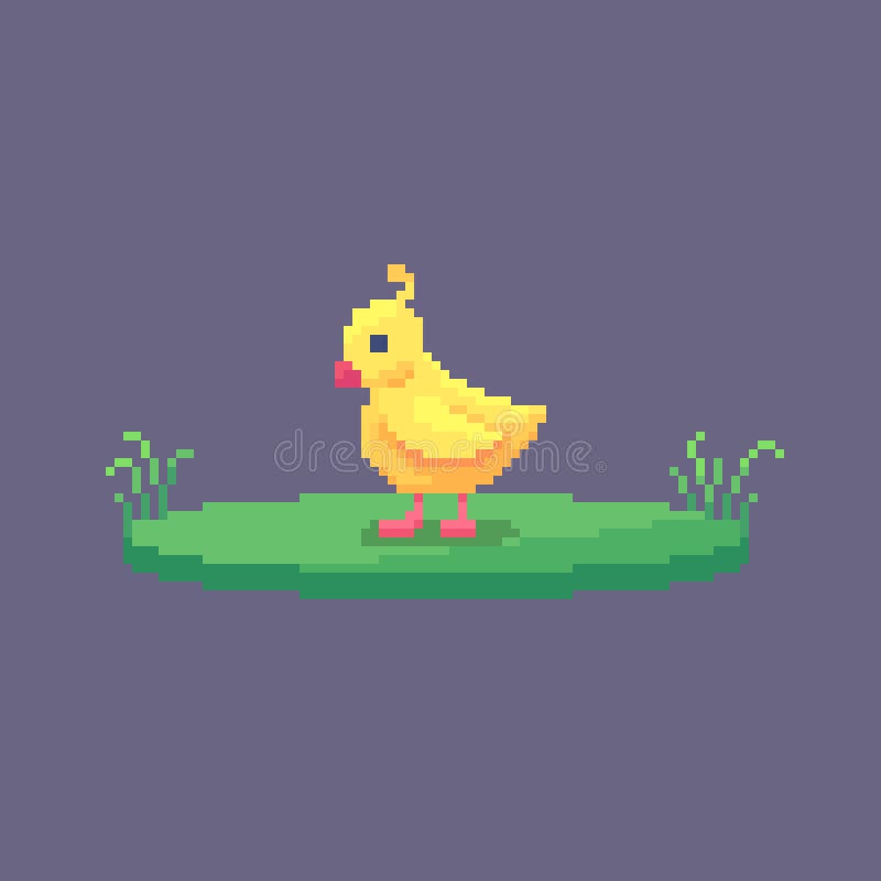 Pixel Art Chick. Farm Animal for Game Design Stock Vector ...