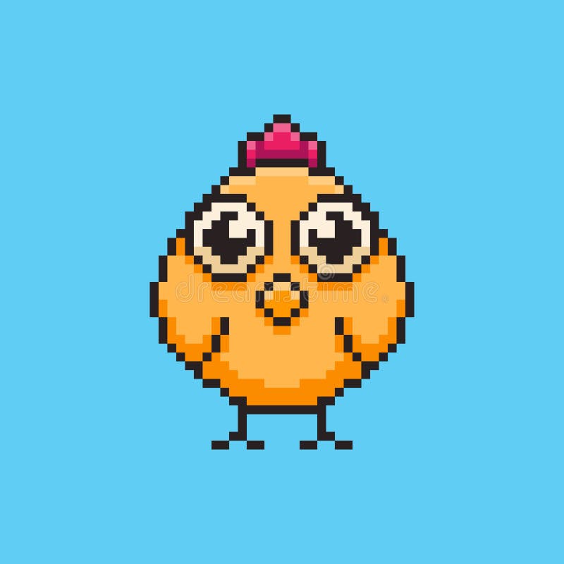 Pixel Art Chicks Game Asset Design Stock Vector - Illustration of chick ...