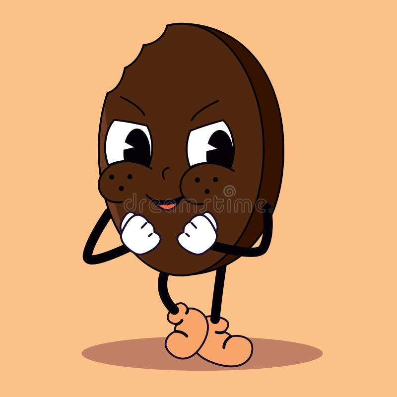 Pixel Art of a Chocolate Cookie Animated with Hands and Legs Vector ...
