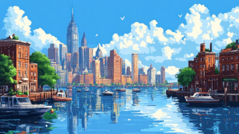 Pixel Art City Skyline Stock Illustrations – 1,730 Pixel Art City ...