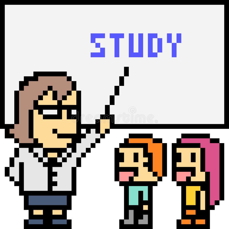 Pixel art classroom stock illustration. Illustration of classroom ...